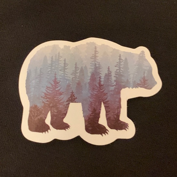 Accessories | 1 In Bundle Black Bear Sticker | Poshmark